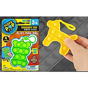 JA-RU Pop It Keychain Bubble Fidget Toy (144 Units Assorted) Sensory Toys Push Cheap Popper Popping Toy Cheap Popper Fidget Toy Pack Stress Relief Toy Game Birthday Party Favors Stuffers 4781-144s