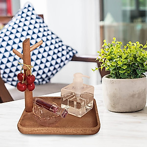 Key Bowl for Entryway Table, Wooden Valet Tray Organizer, Perfume Tray for Dresser, 3 Tiers Wood Rack for Keys, Rings, Wallet, Jewelry, Phone and More