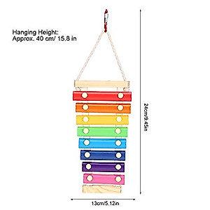 Zerodis Birds Hanging Xylophone Toy, Parrot Rooster Pecking Xylophone Toy Hen Relieve Boredom Percussion Toy with Different Sounds for Pet Parrot Bird