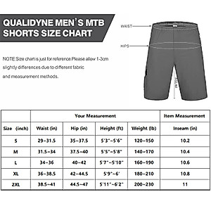 Mountain Bike Shorts for Men with 3D Padded Cycling MTB Shorts, Lightweight Loose Fit Bicycle Underwear Shorts X-Large