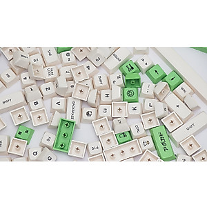 EPOMAKER Avocado 135 Keys XDA Profile PBT Dye Sublimation Keycaps Set for Mechanical Gaming Keyboard, Compatible with Cherry Gateron Kailh Otemu MX Structure