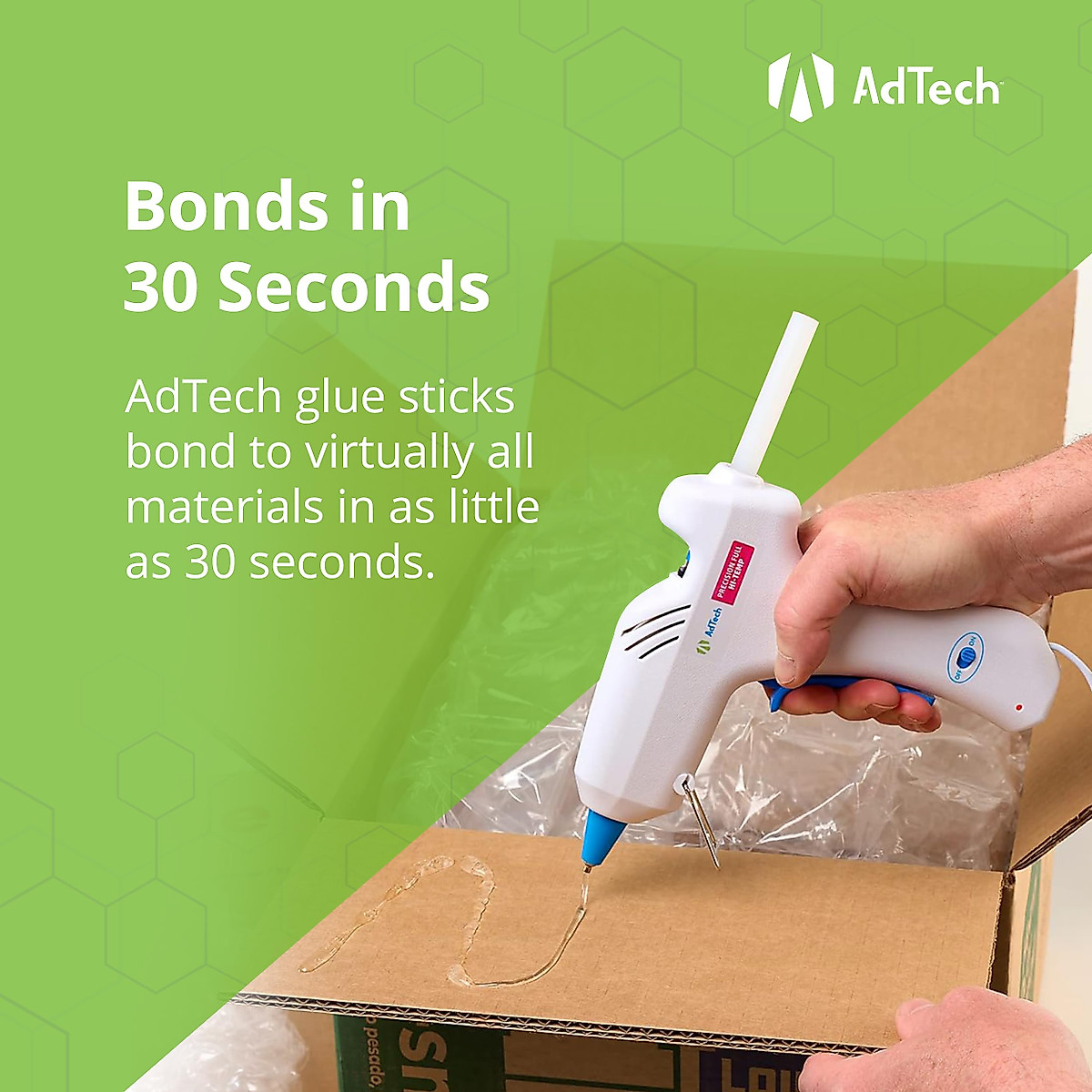 AdTech Premiere Hot Glue Sticks 10" Full Size, White, 85 Sticks