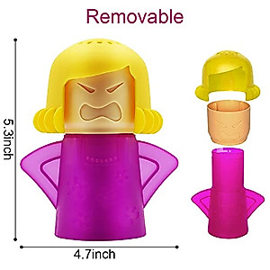 Abnaok Microwave Cleaner Angry Mom with Fridge Odor Absorber Cool Mom(2pcs)