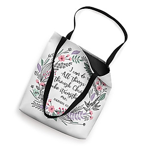 I Can Do All Things Through Christ Motivational Scripture Tote Bag