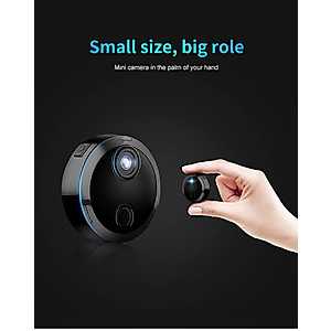 OUCAM Mini WiFi Spy Camera 1080P Video Recording Live Feed, Wireless Hidden Spy Cam Nanny Camera/Auto Night Vision/No Light Night Vision/Motion Activated Alarm(2023 Upgraded Phone APP)