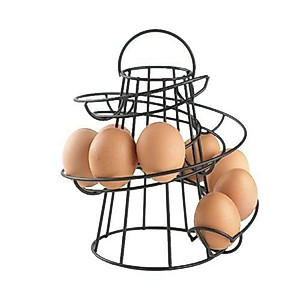Egg Holder, Spiral Egg Holder, Modern Spiraling Dispenser Rack, Egg Storage Egg Display Rack Eggs Organizer Shelf Egg Basket for Countertop Kitchen