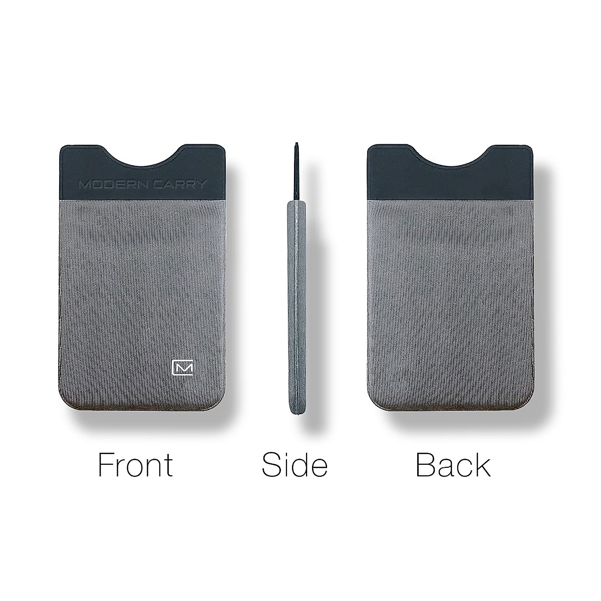 Modern Carry Elastic Minimal Card Holder, Minimalist Wallet for Men & Women, Credit Card & Business Card Holder, Slim Credit Card Wallet - Ultra Thin w/ 2 Card Slots (Gray)