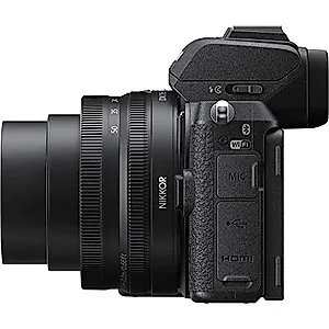 Nikon Z 50 Mirrorless Digital Camera with 16-50mm Lens (1633) + 4K Monitor + FTZ Mount Adapter + Headphones + Pro Mic + 3 x ENEL25 Battery + 2 x 64GB Card + Case + More (International Model) (Renewed)