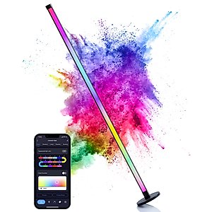 LPMYLMC Smart Floor Lamp Works with Alexa, Modern Led Floor Lamp with Remote, Voice & App Control, Music Sync, 16 Million Color Changing, Mood Lighting Smart RGB Floor Lamps for Living Room Bedroom…