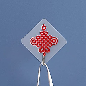 DIEWU Chiese Style Spring Festival Adhesive Hooks for Hanging ChunLian, Wall Door Window Decorative Storage Hooks(Transparent Lanterns)