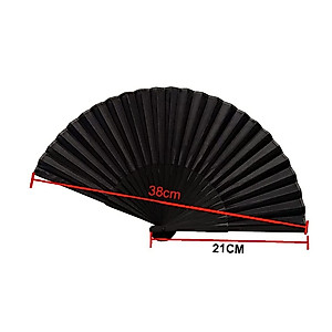 ZAEGO Chinese Fan 2 Pieces Silk Cloth Folding Fan Antiquity Folding Fan Chinese Style Ornamental Prop Fan Handheld Folding Fan Japanese Fan