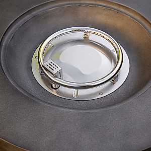 Barton 40,000 BTU Concrete Outdoor Gas Fire Pit Propane Firepit Lava Rocks and PVC Cover, 27.5 Inch Round Fitpit