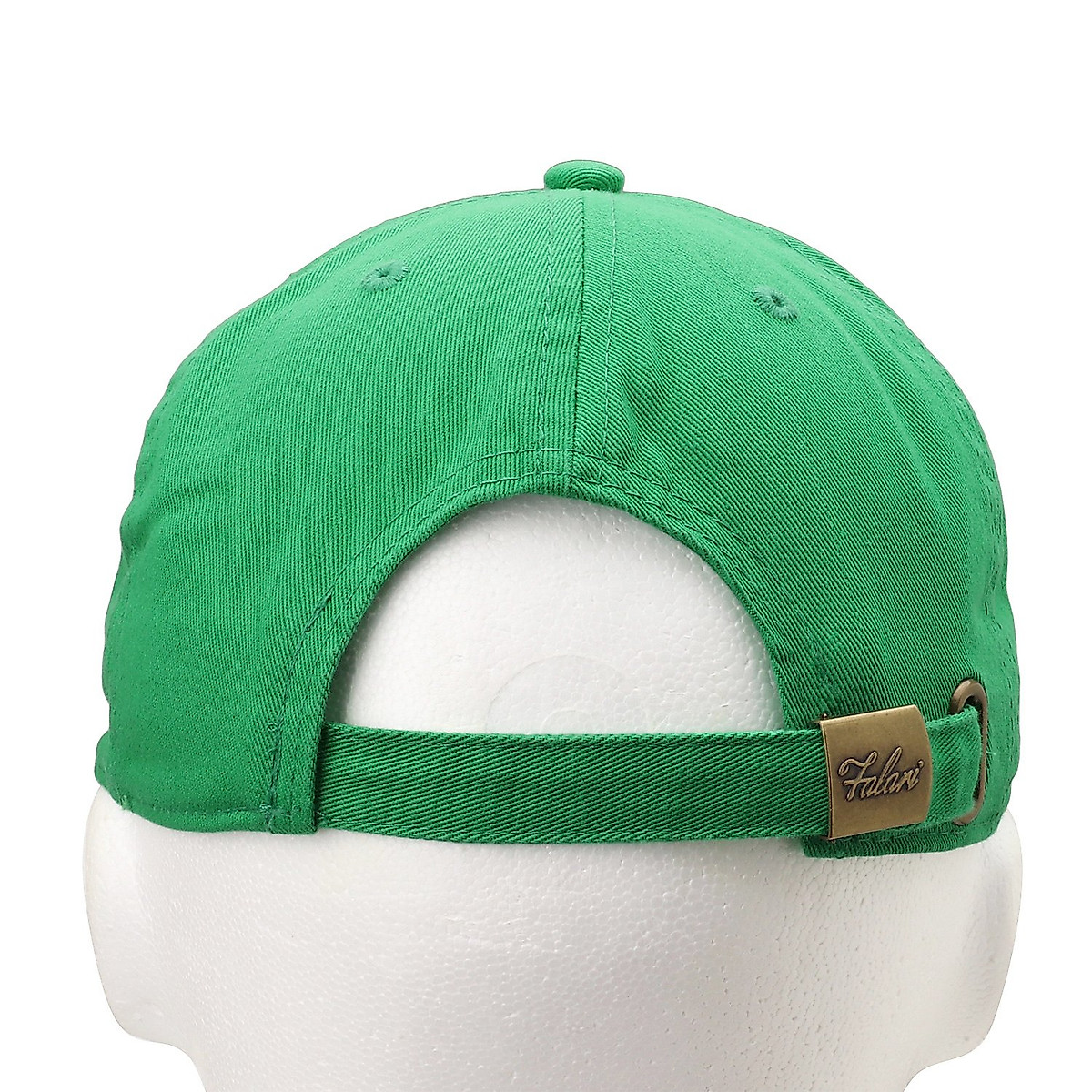 Falari Classic Baseball Cap Dad Hat 100% Cotton Soft Adjustable Size Kelly Green