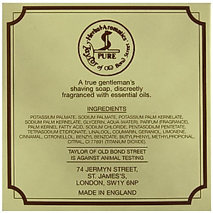 Taylor of Old Bond Street Sandalwood Shaving Soap in a Wooden Bowl, 3.5 oz.