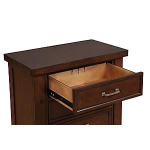 Coaster Furniture Barstow 3-Drawer Rectangular Pinot Noir Nightstand 28" D x 17" W x 29.75" H Brown 206432