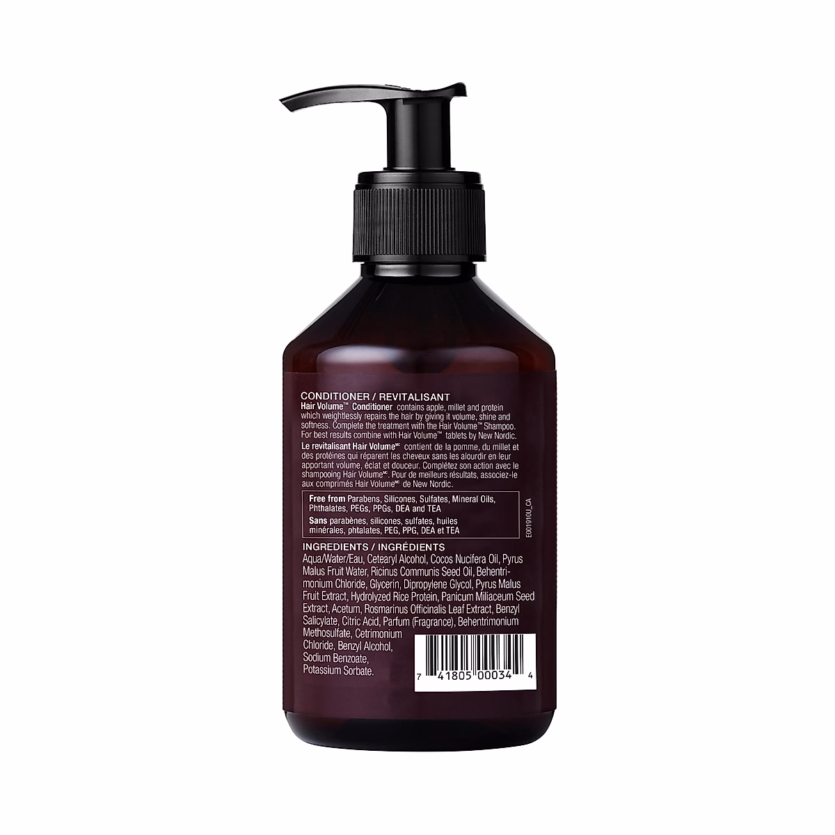 New Nordic Hair Volume Conditioner, Creamy Herbal Recipe to Weightlessly Hydrate, Volumize, Soften & Shine, Vegan, Clean Ingredients, 8.5 Fl Oz