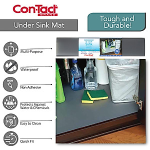 Magic Cover KTMC-USM591-06 Under Sink Mat, 24"x48", Graphite Dots