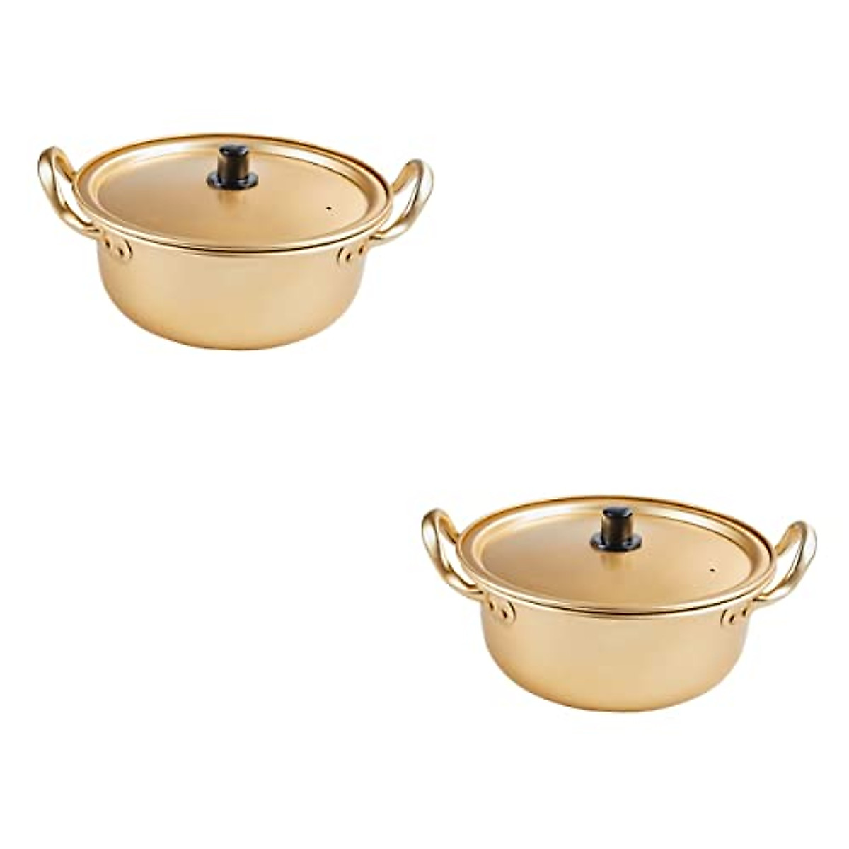 YARNOW 2 Pcs Korean Instant Noodle Pot Japanese Noodles Ramen Ceramic Frying Pan with Lid Steamer Cookware Deep Saucepan Korean Pots for Cooking Aluminum Pot Kitchen Pan Ramen Pot Candy