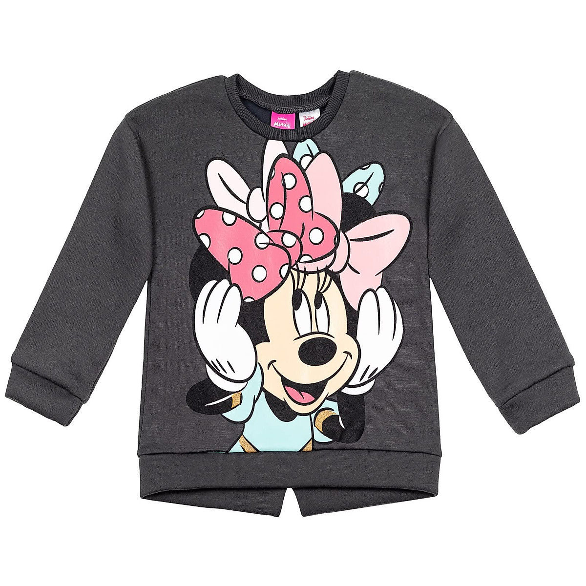 Disney Minnie Mouse Toddler Girls Fleece Pullover Sweatshirt Pants Set Gray 5T