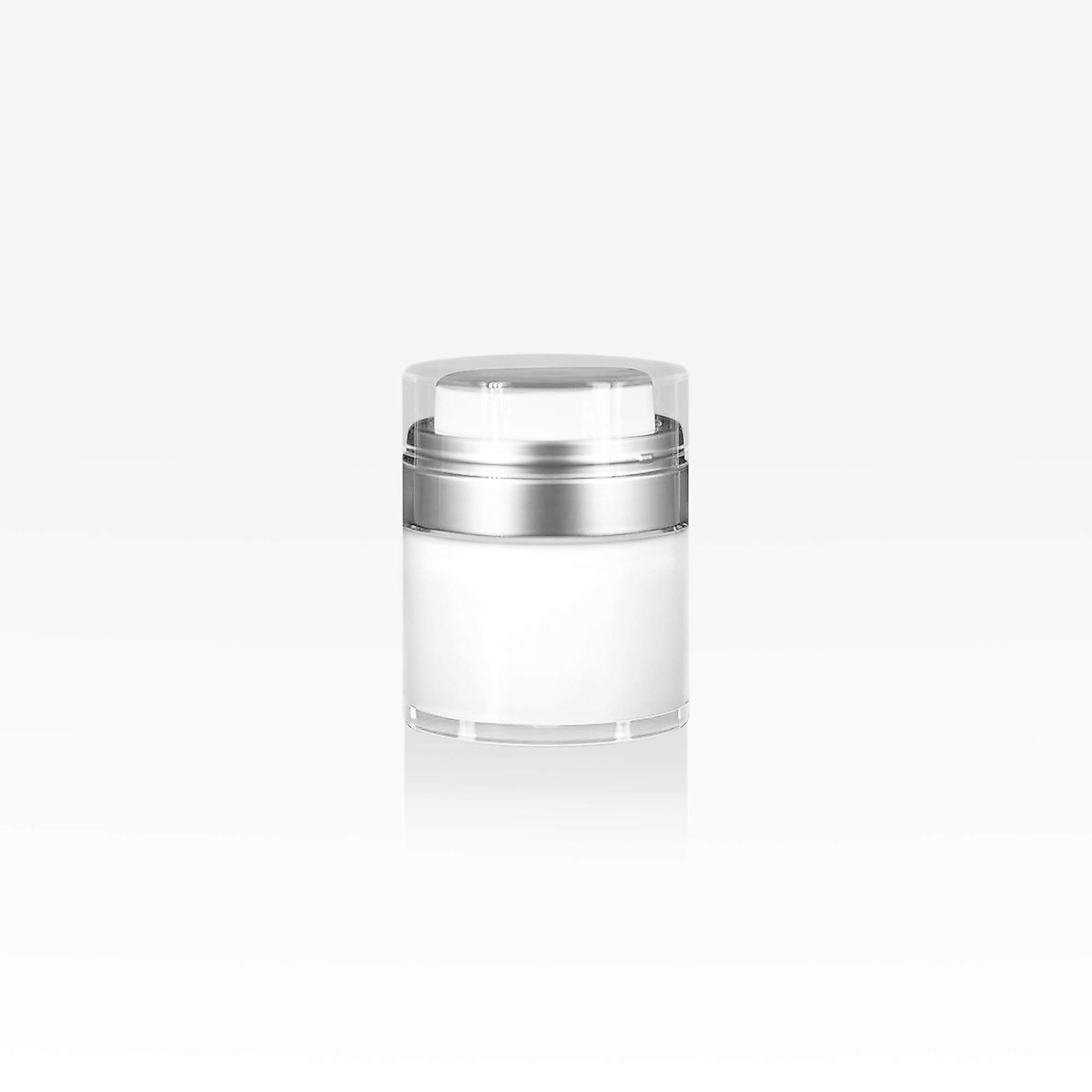 Cosmetic Packaging Now Echo Airless Jar (30 ML, Matte Silver)