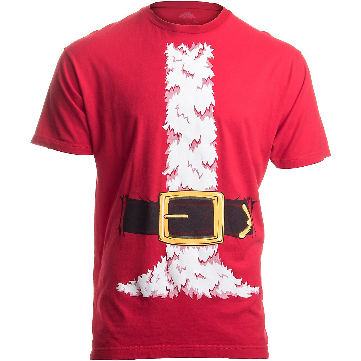 Santa Claus Costume | Jumbo Print Novelty Christmas Holiday Humor Unisex T-Shirt-Adult,XL Red