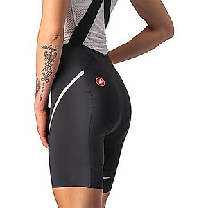 Castelli Women’s Velocissima 3 Bibshort for Road and Gravel Biking I Cycling - Black/Silver - Large