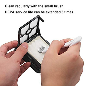 Lemige 3 Pack Replacement Brushes and Filters for Bissell CrossWave Max 2554 2590 2593 2596 for HydroSteam Plus 35151 3515 35152 3513 3518 Vacuums, Part 1618638, 1608684