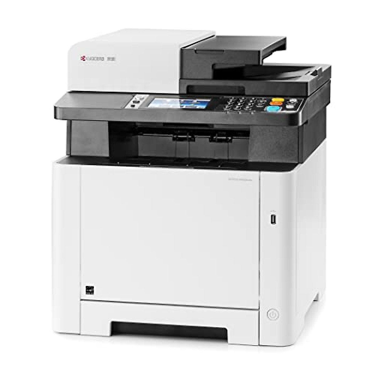 Kyocera ECOSYS M5526cdw All-in-One Color Laser Printer (Print/Copy/Scan/Fax), 27 ppm, Up to Fine 1200 dpi, Gigabit Ethernet, Wireless & Wi-Fi Direct, Standard Duplex, 4.3in Touchscreen Panel, 512 MB