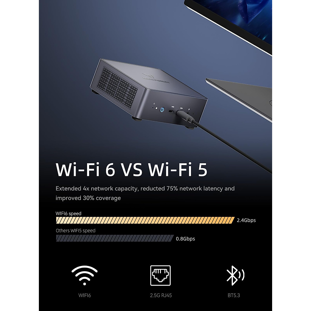 MINISFORUM Venus Series UM790 Pro Mini PC AMD Ryzen 9 7940HS(8C/16T, up to 5.2GHz) 32GB DDR5 512GB PCIe4.0 SSD Micro PC, 2xUSB4(PD|8K)/ 2xHDMI(4K)/ BT5.2/ 4xUSB3.2 Mini Tower PC