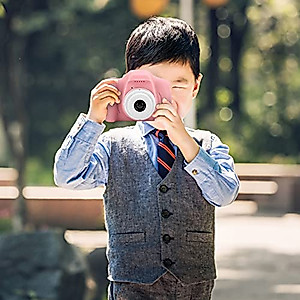 Children Digital Camera, HD Cartoon Digital Video Camera Toy, Camera for Kids with Multiple Cartoon Photo Frames, Supporting Taking Photos, Recording Videos, and DIY Photos(Pink)