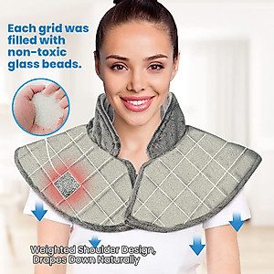 Large Heating Pad for Neck,Shoulder,Back,38" x 24" Full Weighted Heating Pad for for Back Pain Relief, 3lb, 12 Heat Level Hot Heated Pad, 1-24Hour Auto Shut Off, Stay on Function,Fast Heating Wrap