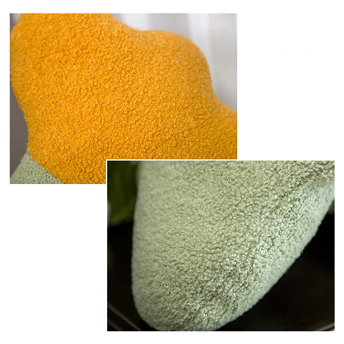 YILANLAN Flower Pillow Tulip Floor Plush Cushion Office Cushion Sofa Pillow Room Decoration (32cm*55cm, Pink)