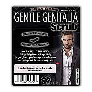 Gentlemen’s Gentle Genitalia Scrub Deluxe - Novelty Soap for Men, Funny Stocking Stuffer, Yellow, Lg