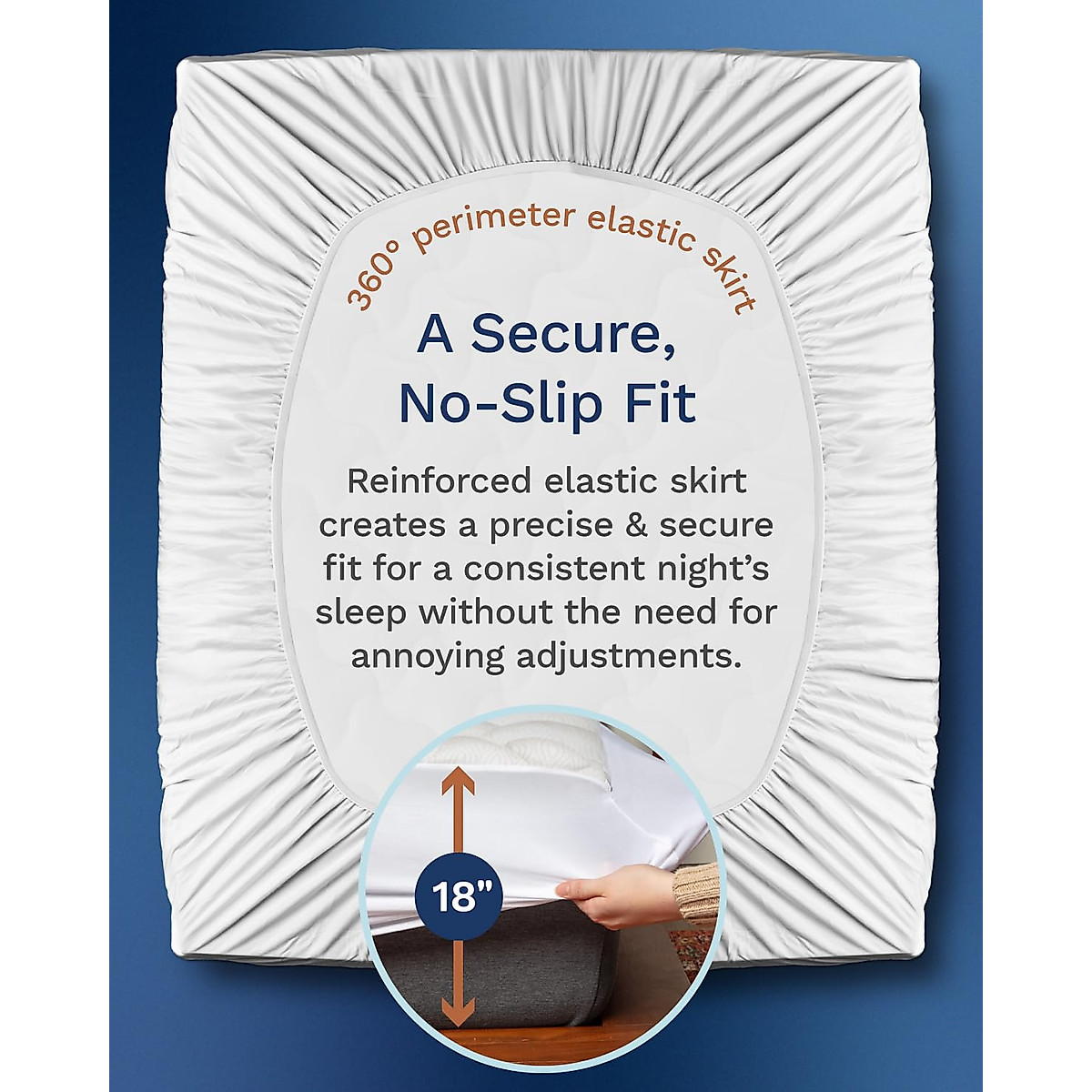 ViscoSoft Queen Fiberfill Pillow Top Mattress Topper Pad - Soft Overstuffed Premium Support - Quilted Temperature Smart Viscose from Bamboo - Deep 18" Pocket for Secured Fit