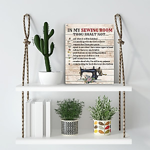 YCYD In My Sewing Room Wall Art Sewing Supplies Home Decor Wall Decor for Sewing Lovers gifts Wooden Hanging Sign Gift for Sewing Room Store Home Decor 10x8 In