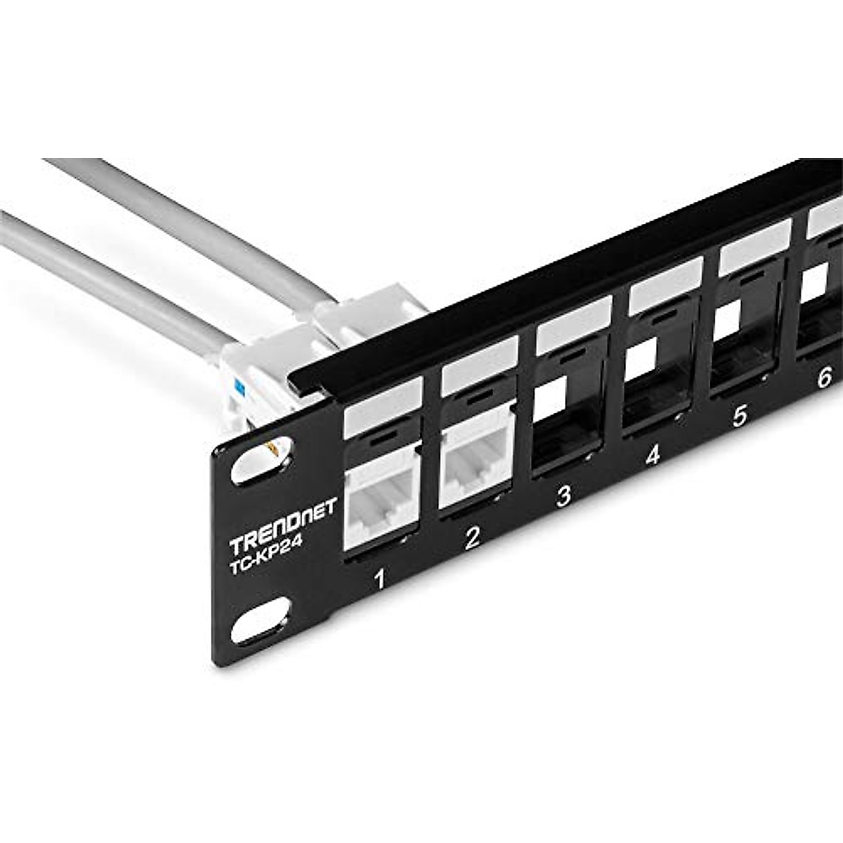 TRENDnet Cat6 Keystone Jack, 25-Pack Bundle, 90° Angle Termination, Compatible with Cat5, Cat5e, Cat6 Cabling, Color-Coded Labeling, Gold-Plated Contacts, Tool-Less Design, White, TC-K25C6
