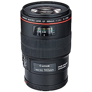 Canon EF 100mm f/2.8L IS USM Macro Lens for Canon Digital SLR Cameras (Renewed)