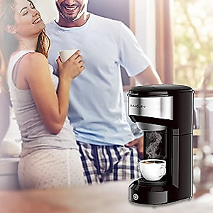 Vimukun Single Serve Coffee Maker Coffee Brewer for K-Cup Single Cup Capsule and Ground Coffee, Single Cup Coffee Makers with 6 to 14oz Reservoir, Small Size