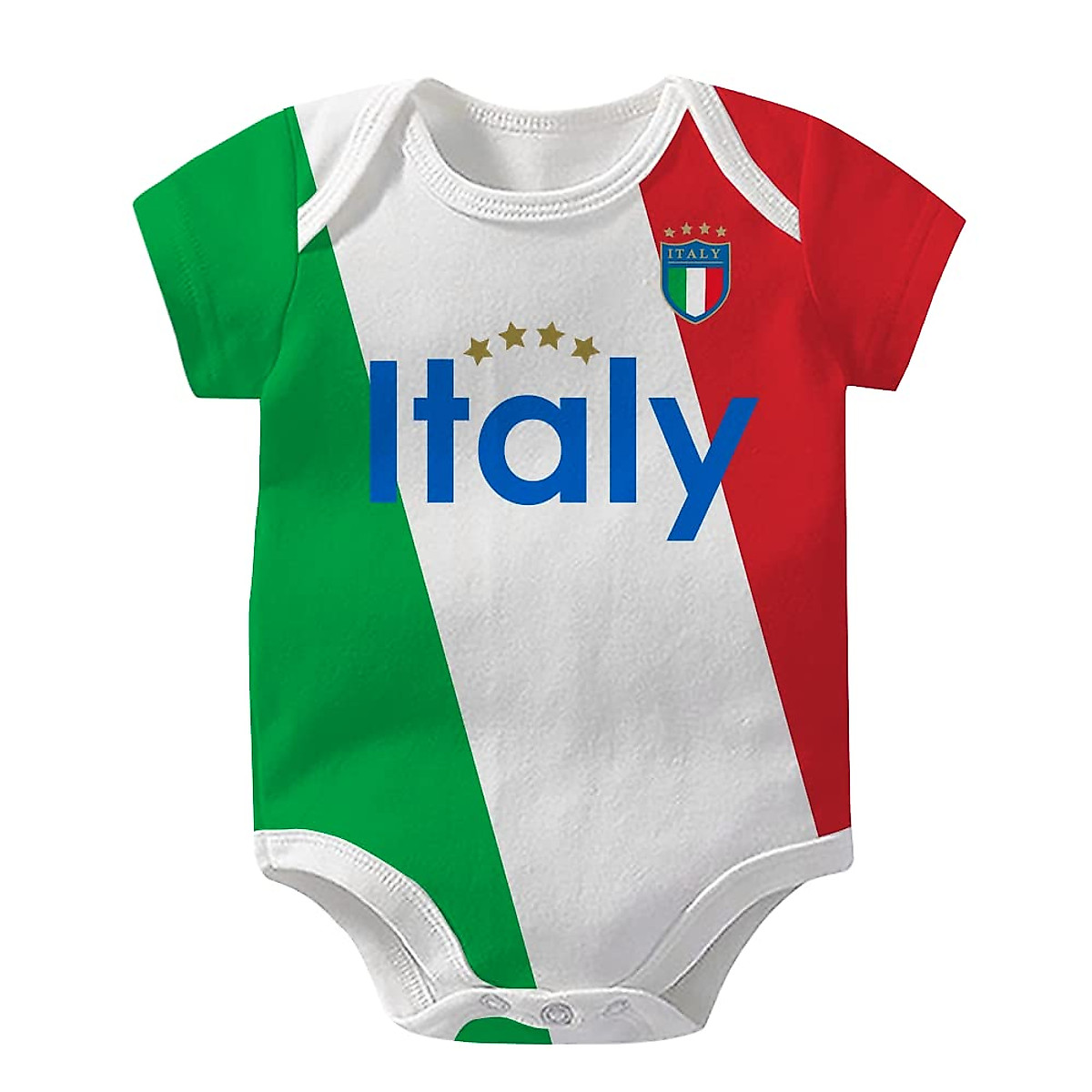 Dizi Italy Italia Sports Soccer Football Basketball Infant Baby Bodysuit Jersey Kit Boys Girls (12-18 Months)
