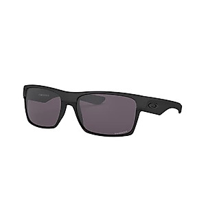 Oakley Men's OO9189 TwoFace Square Sunglasses, Steel/Prizm Grey, 60 mm