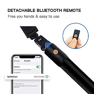 HEHUI Selfie Stick Tripod Stand Holder Extendable with Bluetooth Remote Compatible with Samsung Galaxy S7/7 Plus /S8/8 plus/S9/9 Plus iOS and Android Cellphone/Phone X/Phone 8/8 Plus