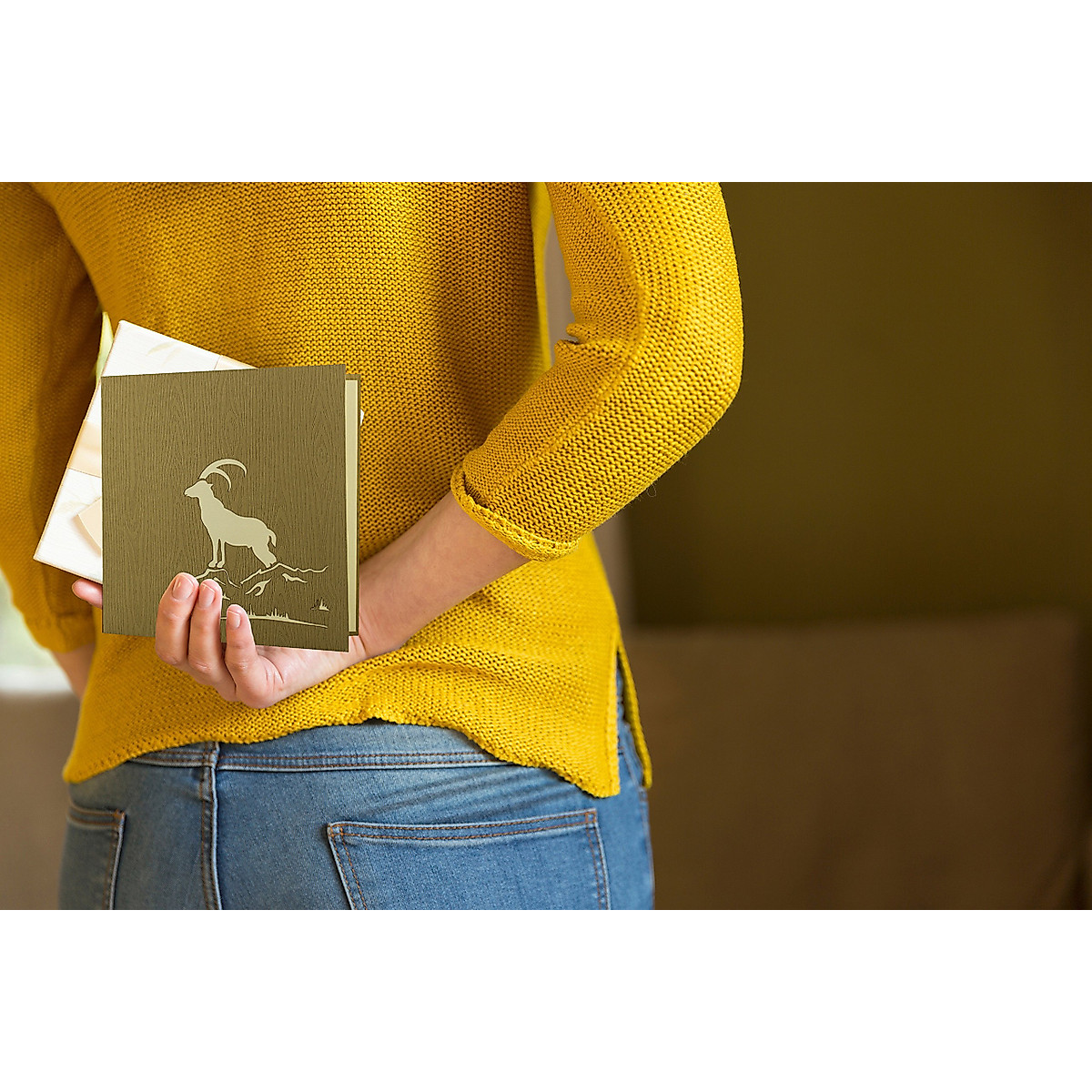 Birthday Card Hiking, pop up Card Mountains and Goat, Birthday Greetings for him for her, Happy Birthday Gift, Surprise Holiday Card, Holiday Invite, Hiking Mountaineering Invitation, H09