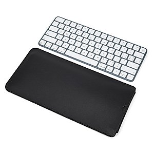 Magic Keyboard PU Leather Sleeve Case for 2024 2023 2021 Apple Magic Keyboard M4 M3 M1 chip A2449 A2450 / Magic Keyboard 2 MLA22LL/A A1644,Apple iMac 24 inch 2024 2023 Keyboard Bag Accessories-Black