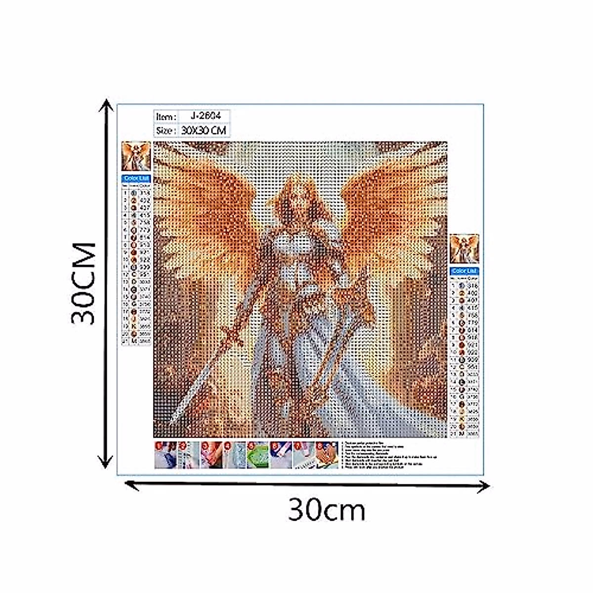 DIY 5D Diamond Art Painting Kit Cartoon Cross Stitch Diamond Art Painting Picture Kit Canvas Diamond Rhinestone Crystal Cross Stitch Embroidery Picture Adult Home Decor Wall Decor (battle angel)