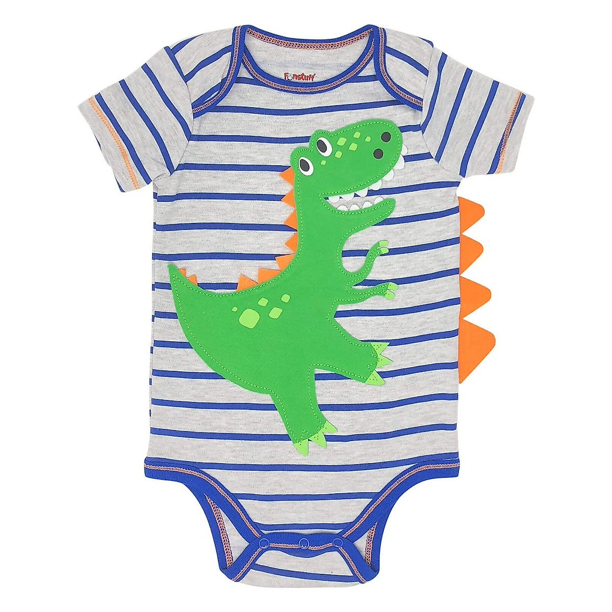 Funstuff Baby Boy Girl 5 Pack Animal Bodysuits Lion Panda Dinosaur Tiger Shark (0-3 Months)