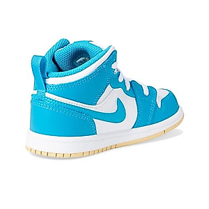 Jordan Baby Boy's 1 Mid (Infant/Toddler) Aquatone/Celestial Gold/White 8 Toddler M