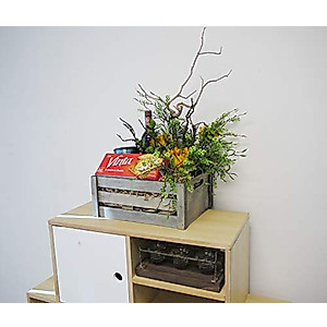 Admired By Nature Rustic White Set of 3 Distressed Decorative Wood Crates Storage Container