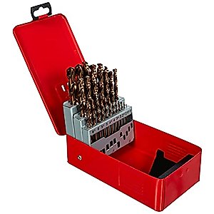 RUKO 215215 HSSE-Co 5 Twist Drill Set, DIN 338, 25 Pieces