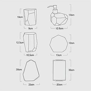 WYKDD Phnom Penh Ceramic Bathroom Five-Piece Set Nordic Bathroom Toilet Couple Wedding Wash Set