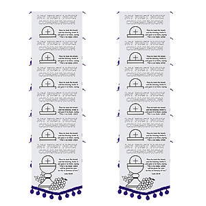 Wowser First Communion Banner Kits, DIY Sunday School or Church Activity, Arts and Crafts for Children, 12 Pack